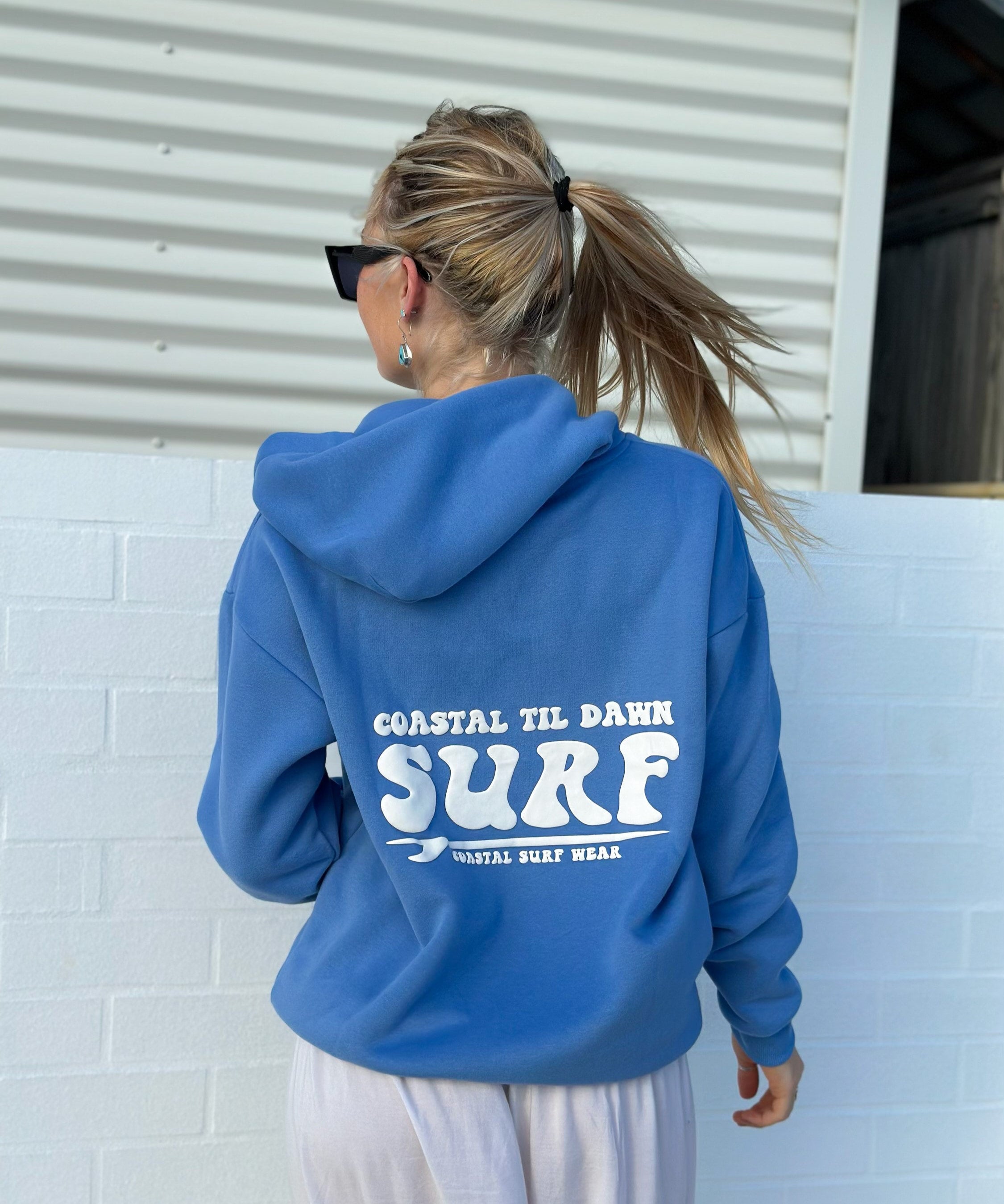 CTD Surf Light Blue Hood | Coastal Til Dawn